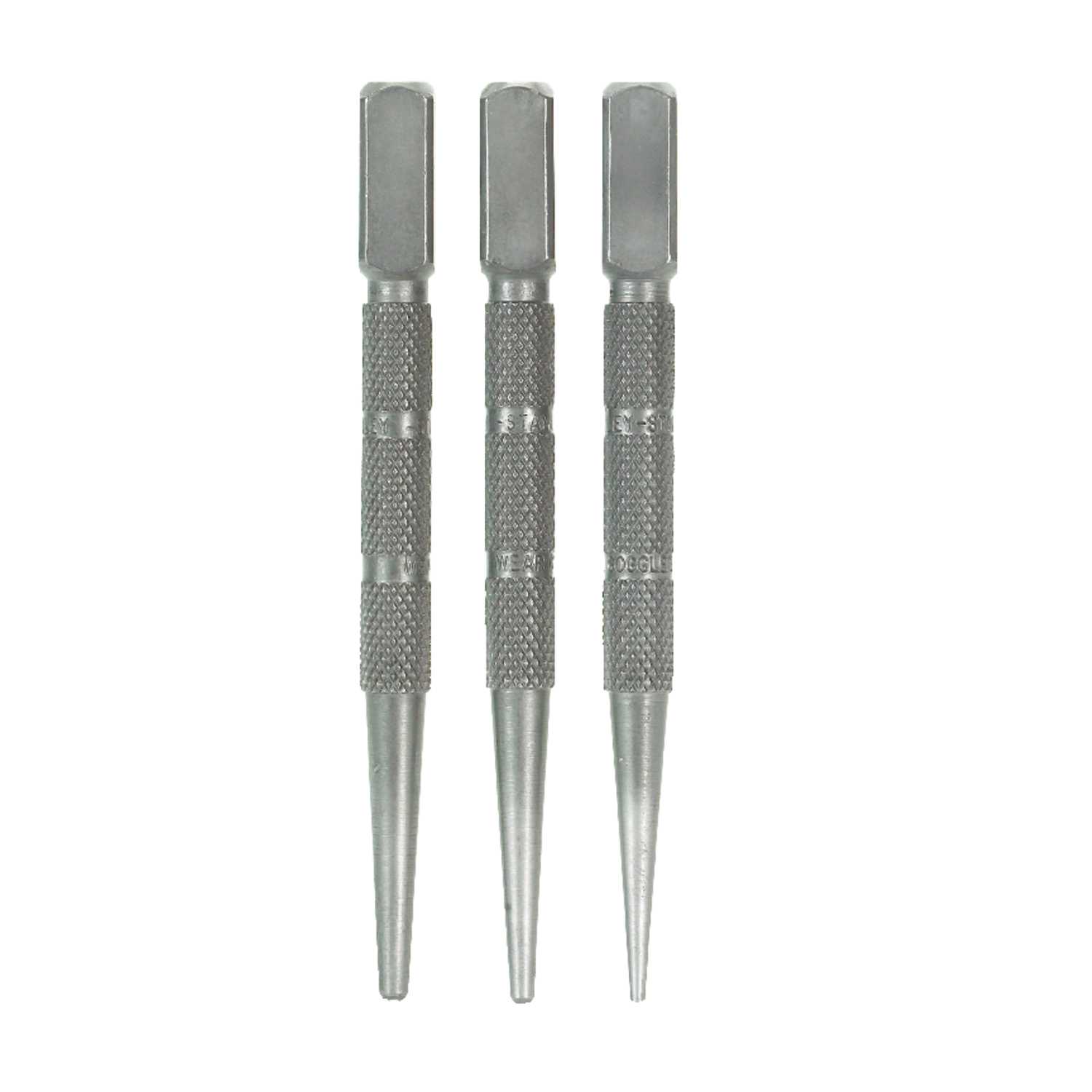Stanley 3 pc. Forged Steel Nail Set 4 in. L Silver - Ace Hardware