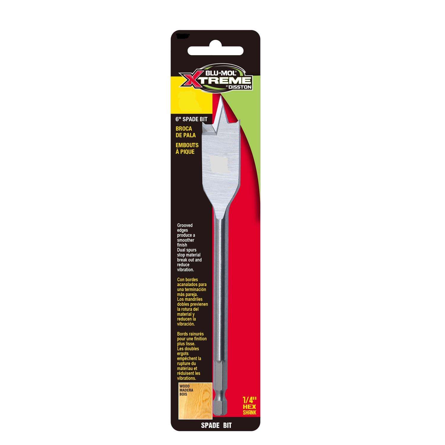 Blu-Mol Xtreme 7/8 in. X 6 in. L Carbon Steel Spade Bit Hex Shank 1 pk ...