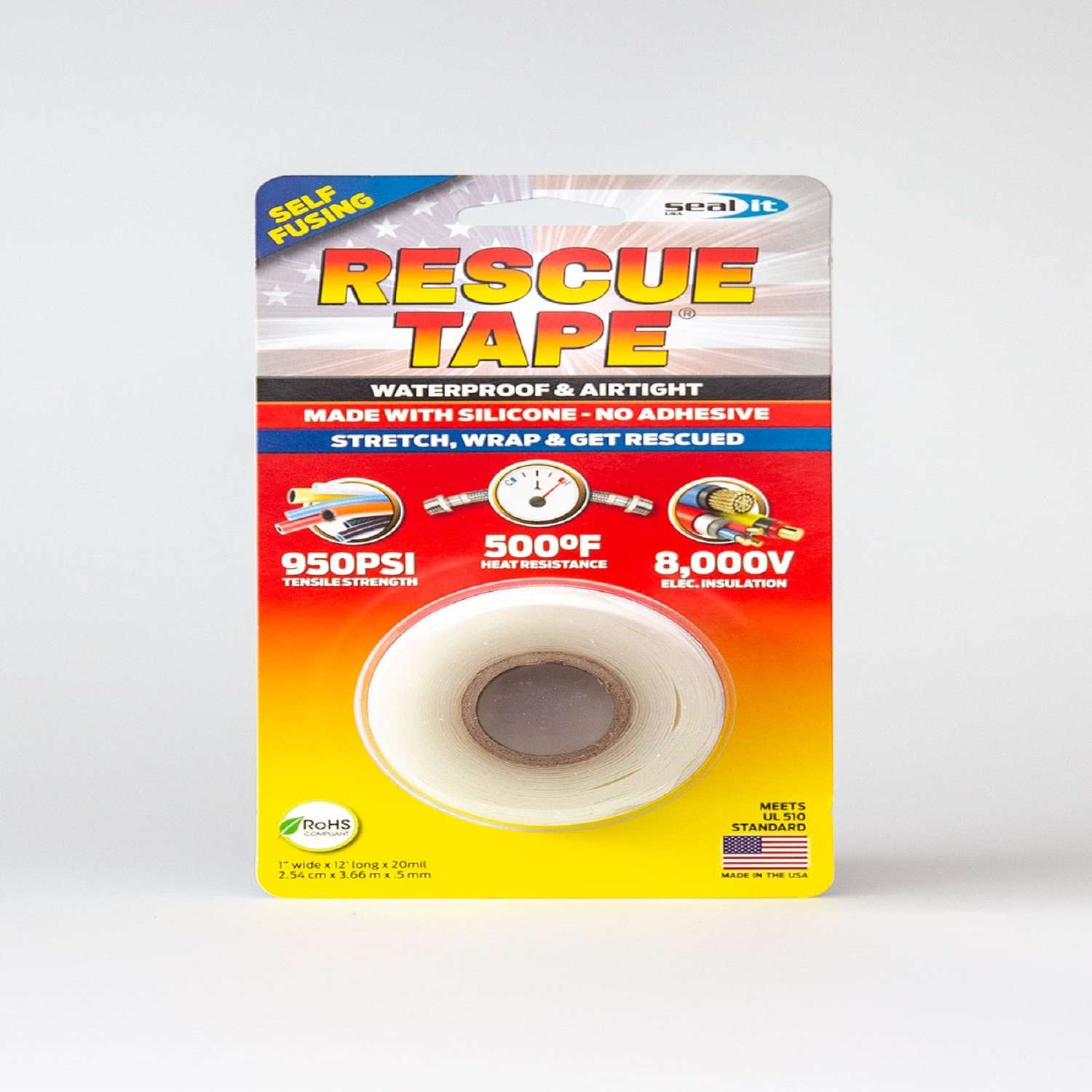 Rescue Tape Clear 1 in. W X 12 ft. L Silicone Tape - Ace Hardware