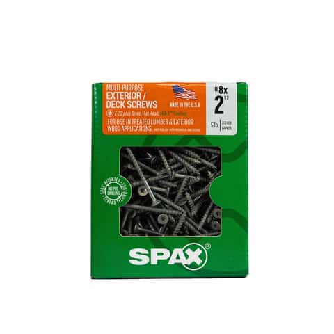 SPAX Multi-Material No. 8 Sizes X 2 in. L T-20+ Flat Head Construction ...