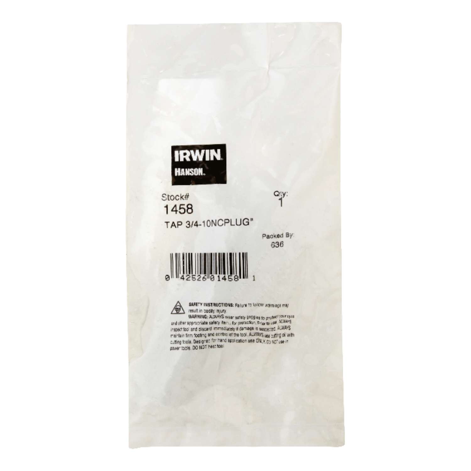 Irwin Hanson High Carbon Steel SAE Fraction Tap 3/4 in. 1 pc - Ace Hardware