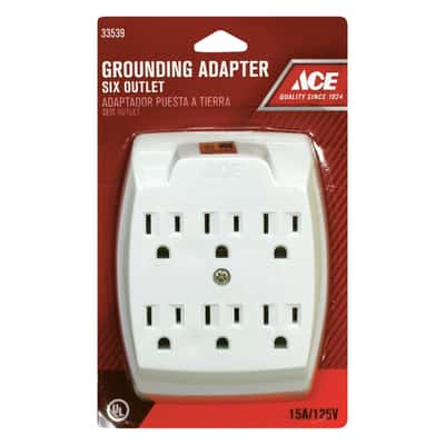 Ace Grounded 6 outlets Adapter 1 pk - Ace Hardware