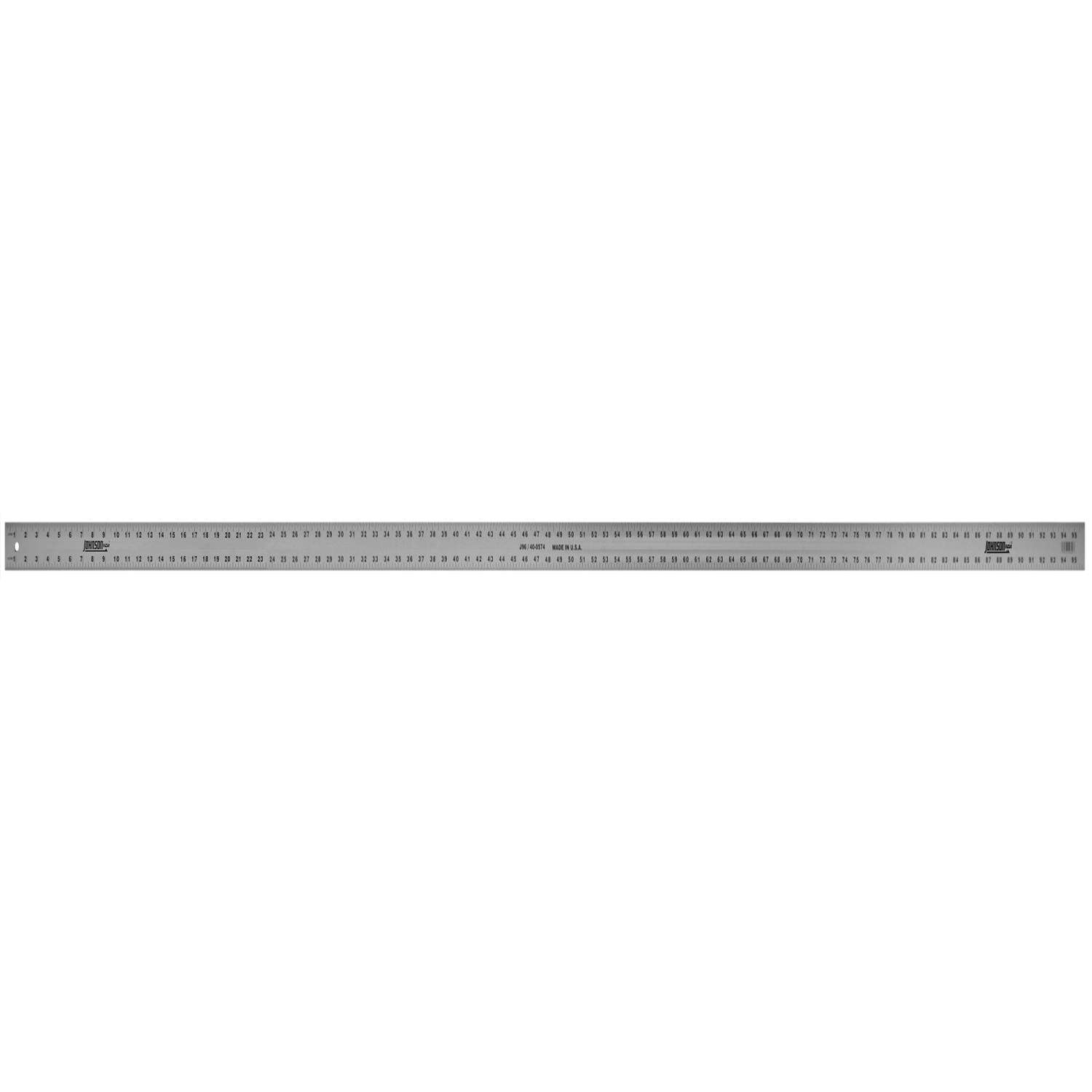 Johnson 96 in. L X 2 in. W Aluminum Straight Edge Rule SAE - Ace Hardware