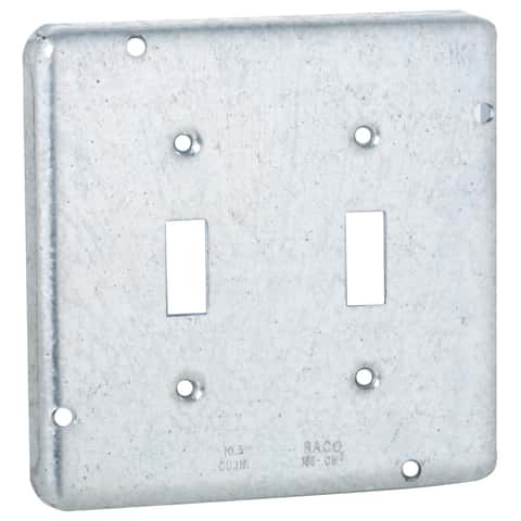 Raco Square Steel 2 gang Box Cover - Ace Hardware