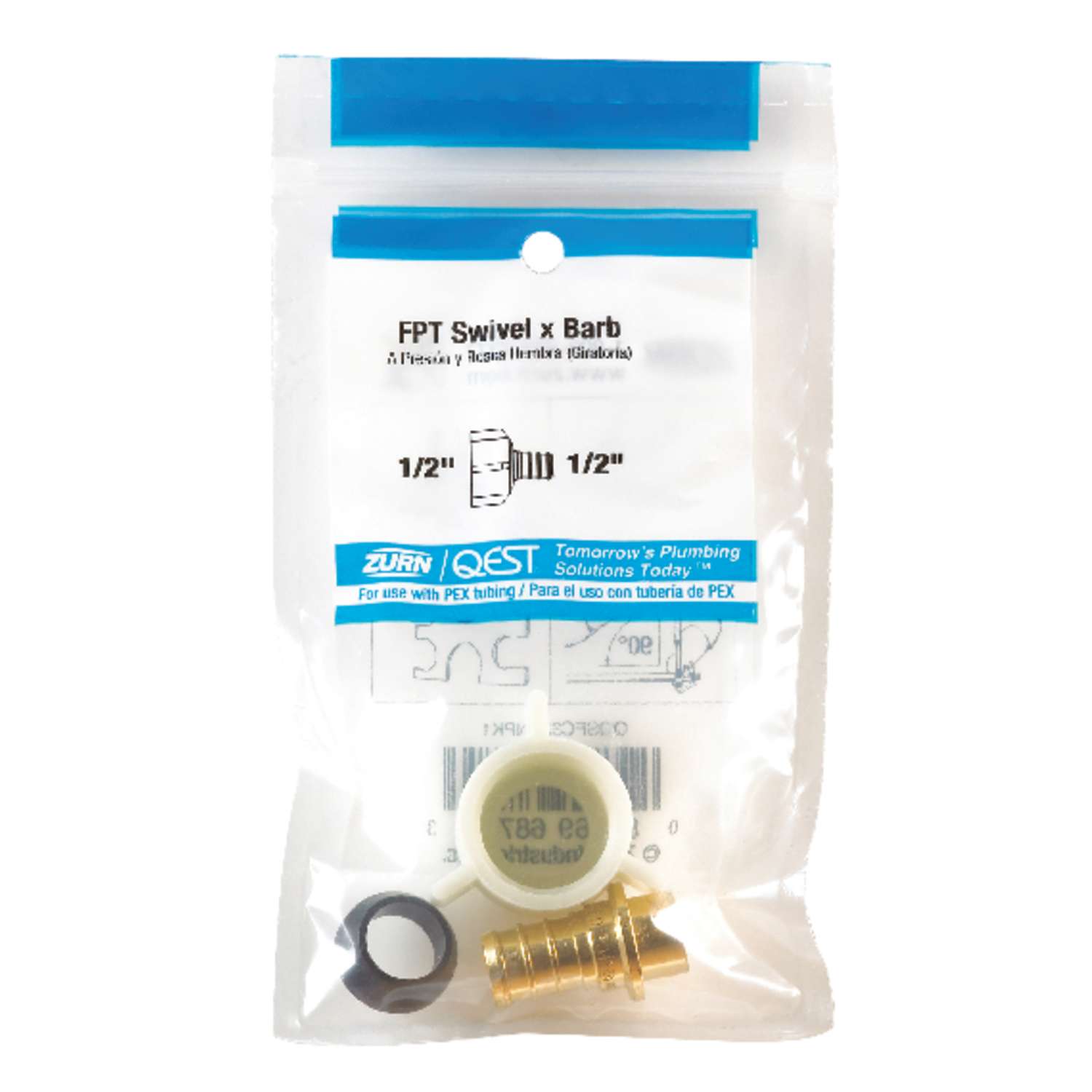 Zurn Qest 1/2 in. Barb X 1/2 in. D FPT Pex Swivel Adapter - Ace Hardware