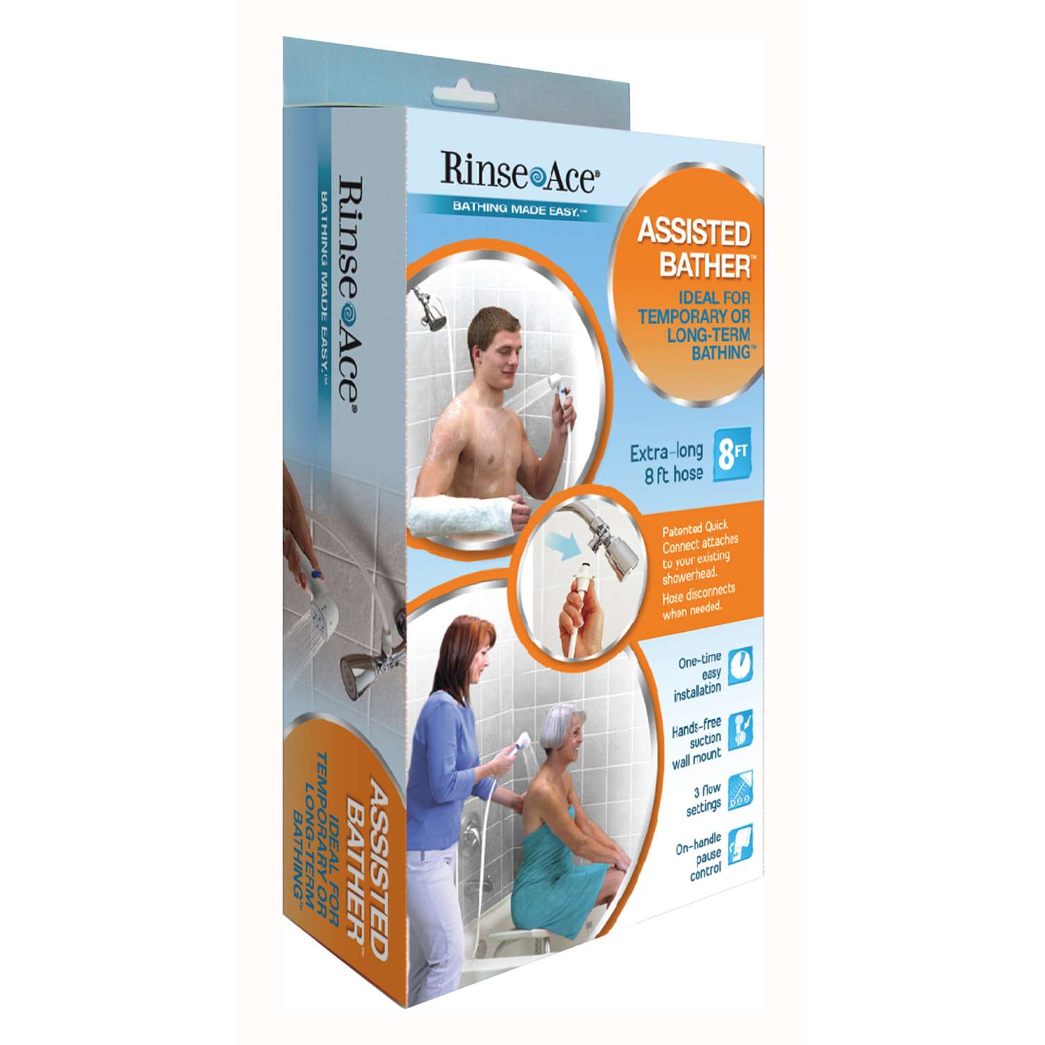 Rinse Ace White PVC 8 in. Handheld Showerhead Mfr# 4293 - Ace Hardware