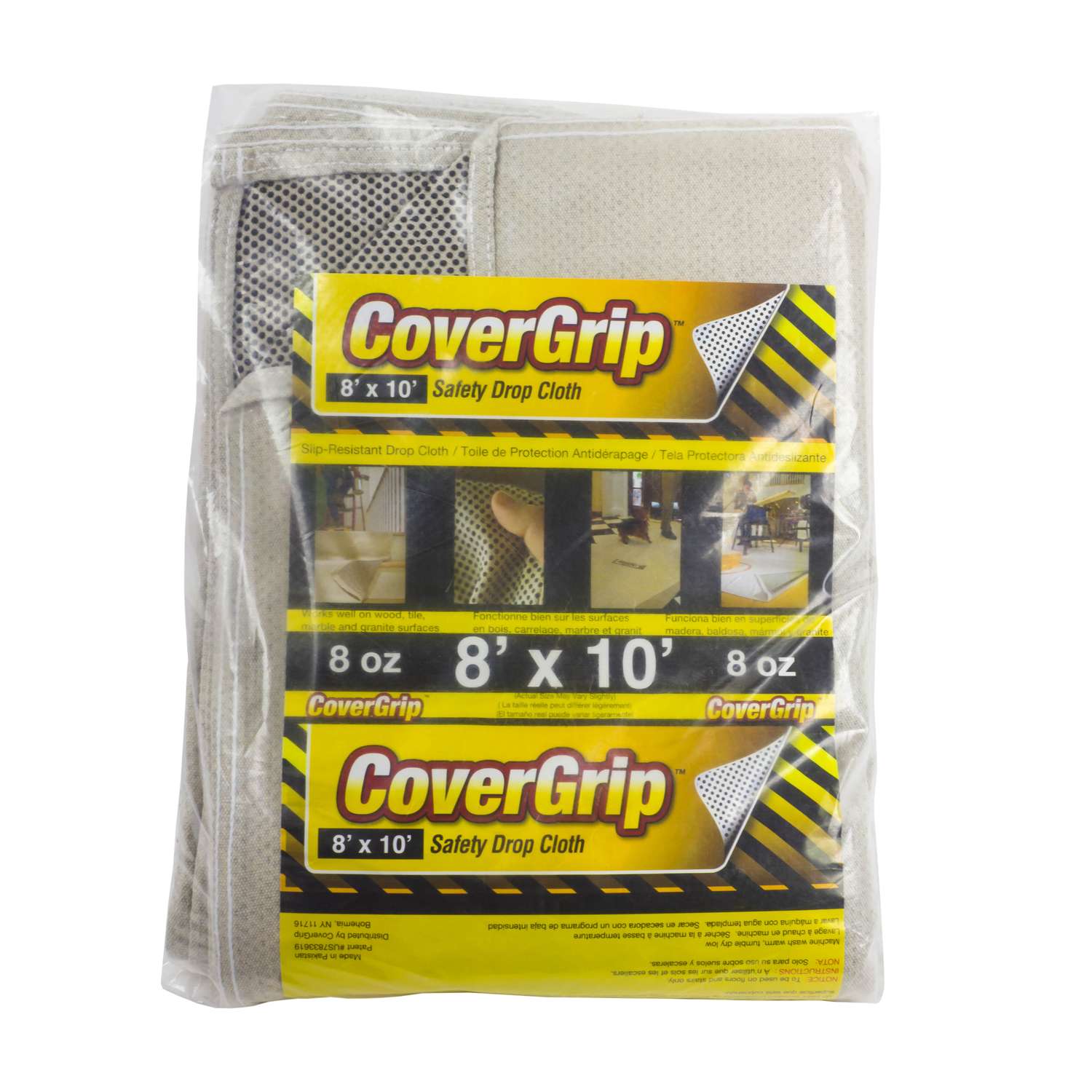 CoverGrip 8 ft. W x 10 ft. L 8 Canvas Drop Cloth 1 pk - Ace Hardware