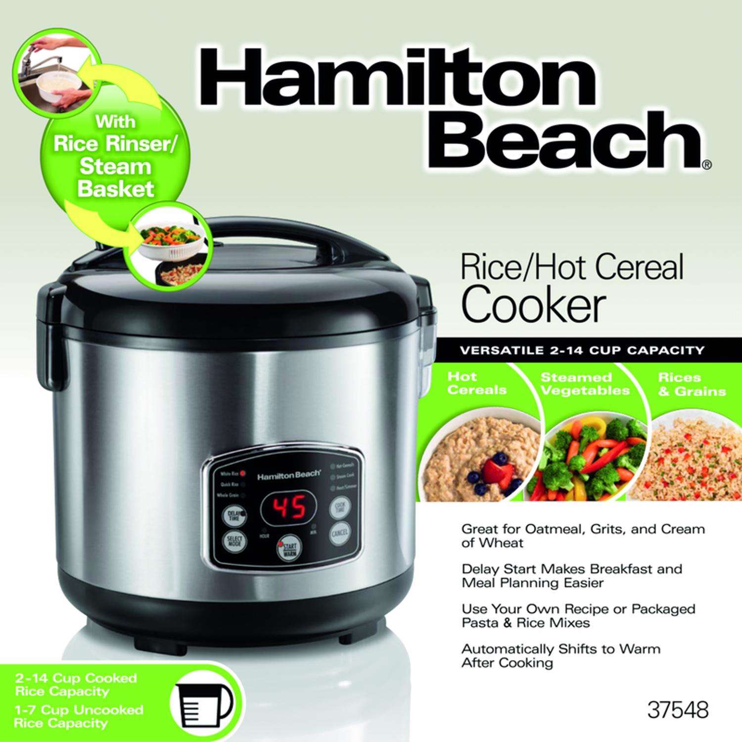 Hamilton Beach Silver 14 cups Programmable Rice Cooker - Ace Hardware