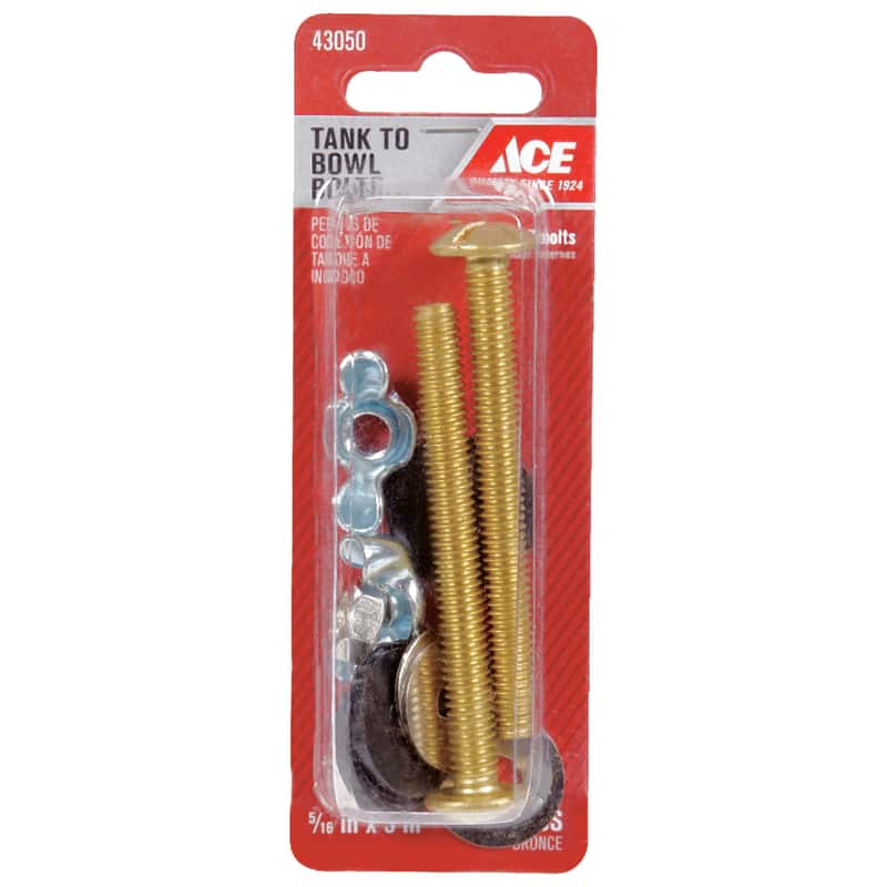 Ace Tank to Bowl Bolts Brass - Ace Hardware