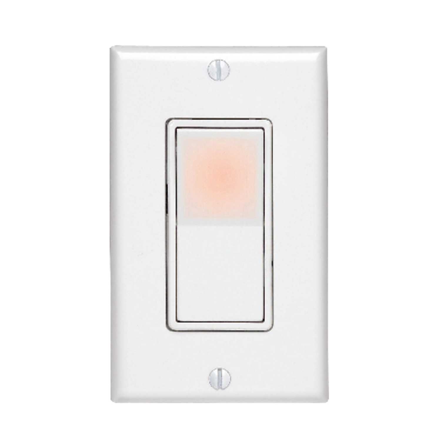 Leviton Decora Illuminated 15 amps Rocker Switch White 1 pk - Ace Hardware