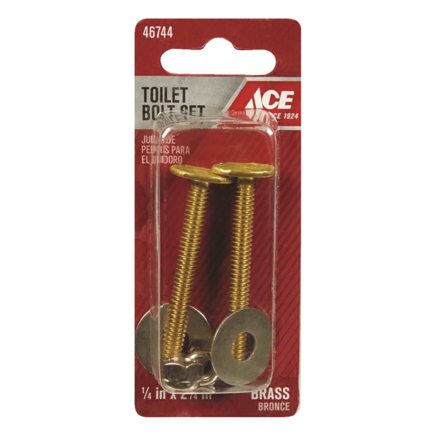 Ace Toilet Bolt Set Brass - Ace Hardware