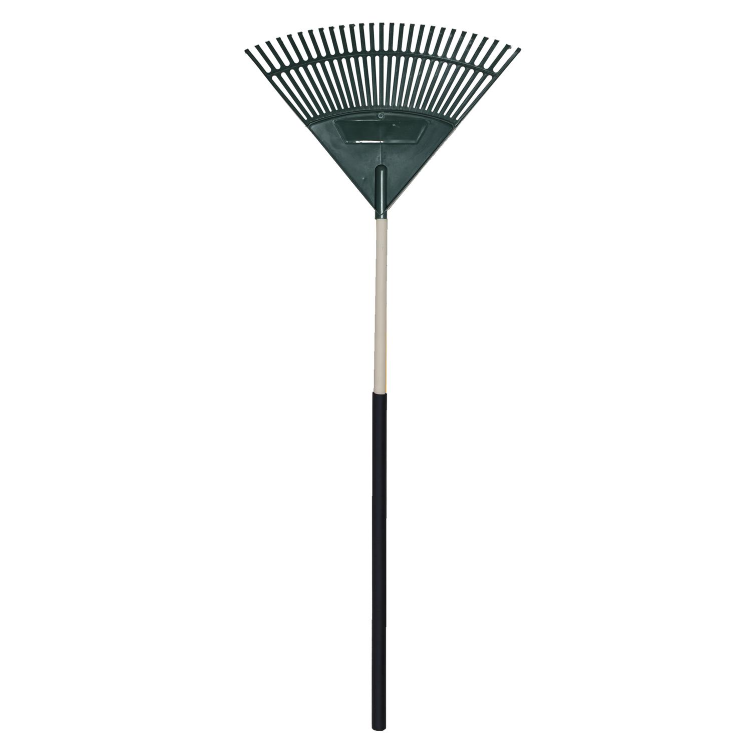 Rugg 64 in. 26 Tine Poly Leaf Rake Fiberglass Handle - Ace Hardware