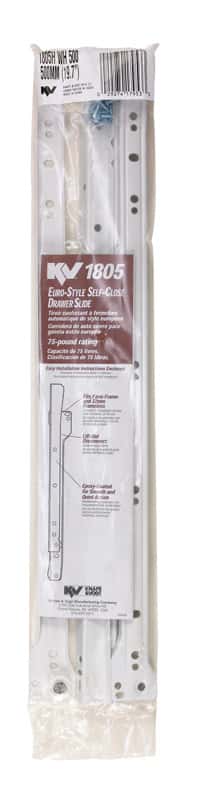 Knape & Vogt 20 in. L Steel Soft Close Drawer Slide 2 pk - Ace Hardware