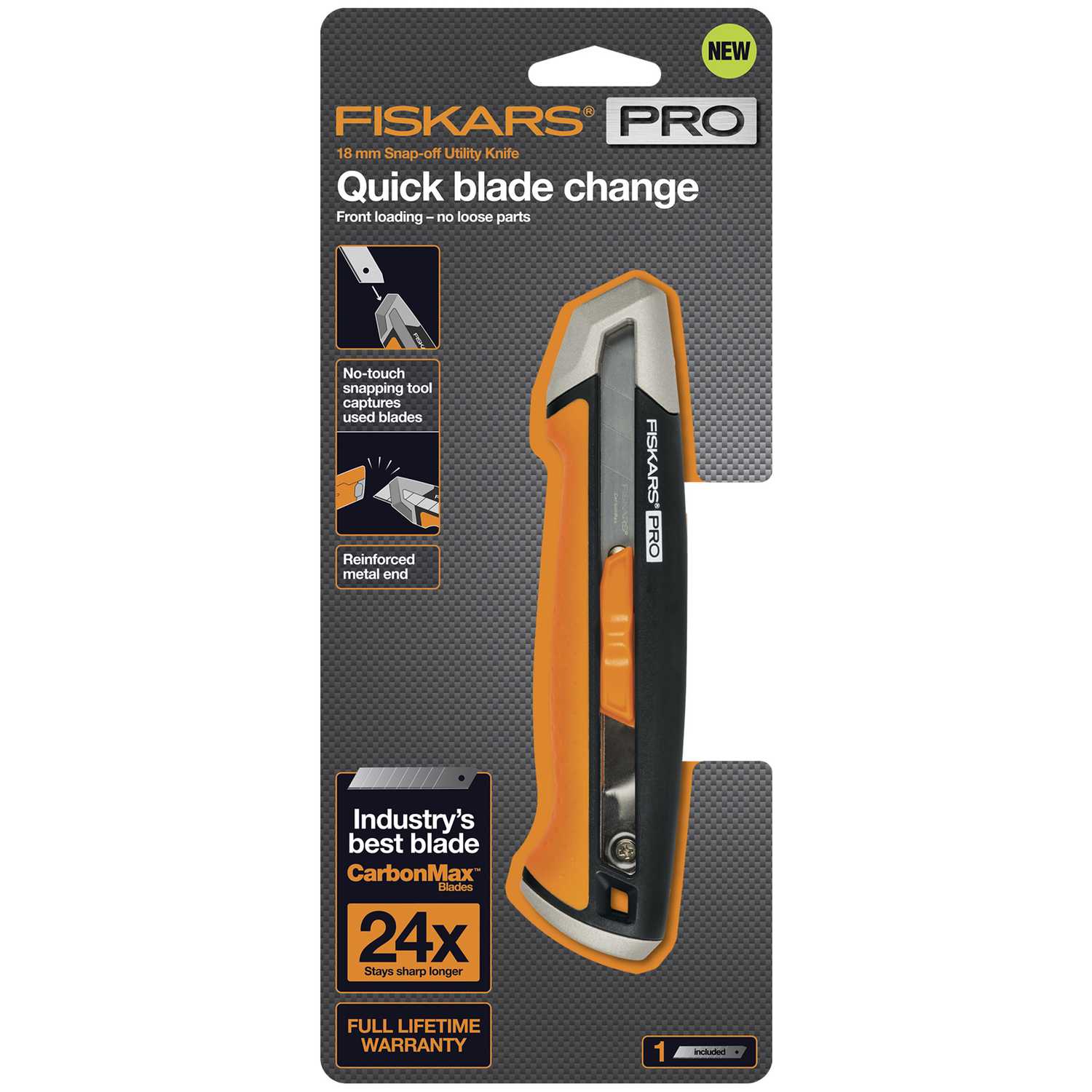 Fiskars Pro 6 in. Retractable Snap-Off Utility Knife Orange 1 pk - Ace ...