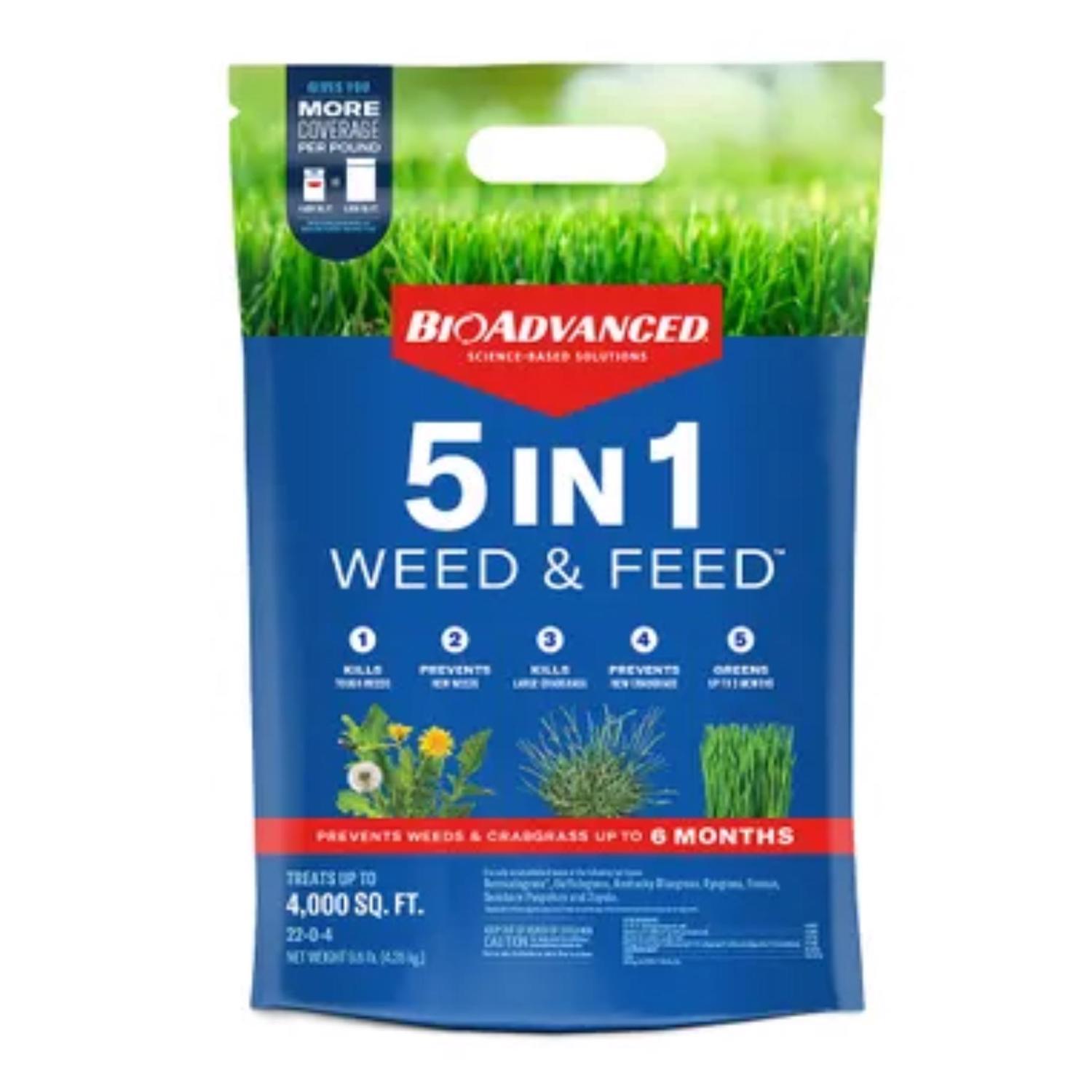 BioAdvanced 5-In-1, Granules, Weed & Feed Lawn Fertilizer For All ...