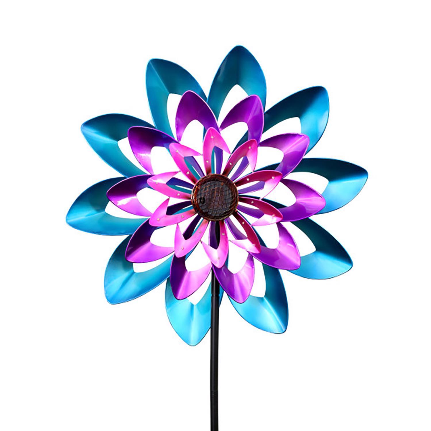 Exhart Multicolored Metal 26 in. H Pinwheel Garden Stake Spinner - Ace ...