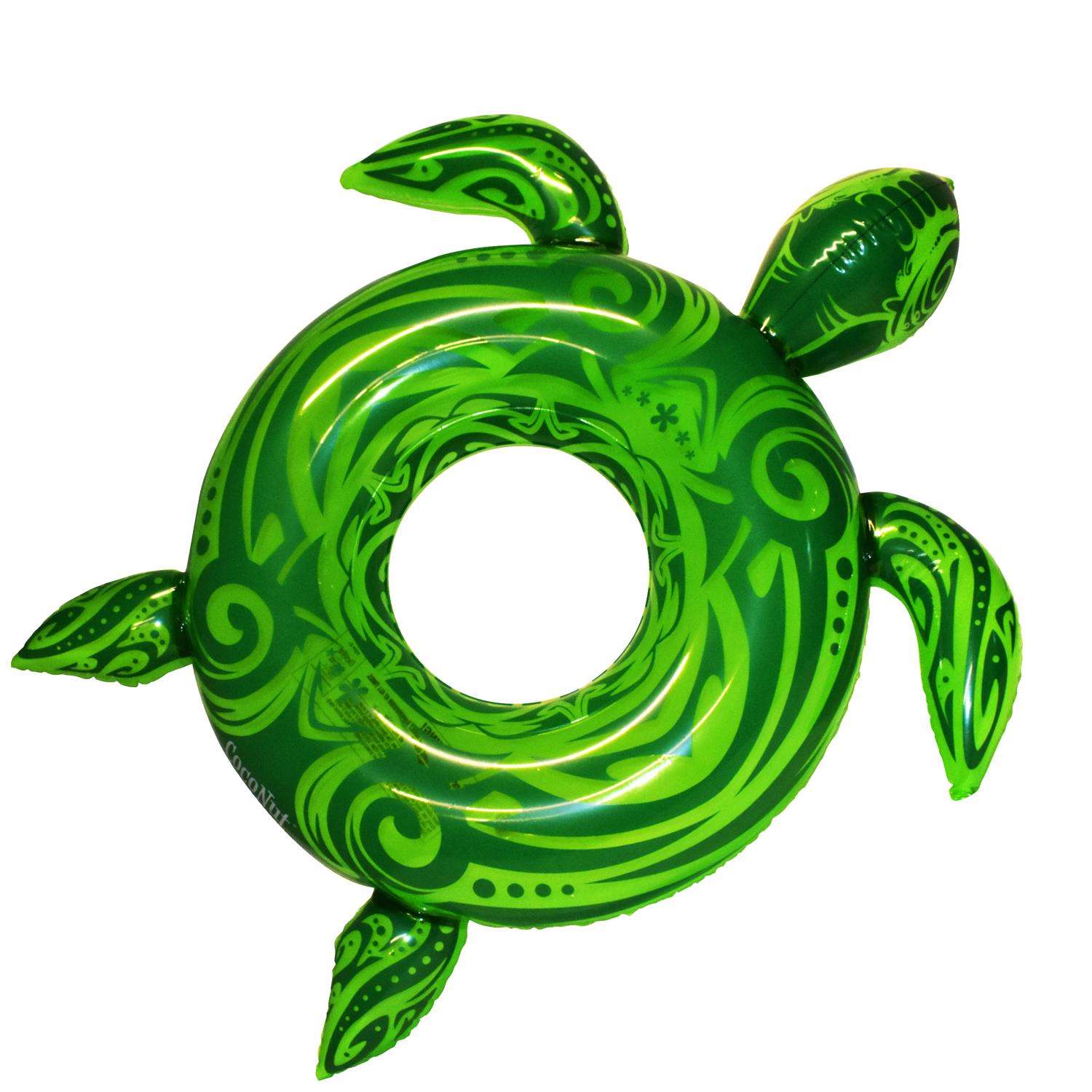 CocoNut Float Multicolored Vinyl Inflatable Glitter Sea Turtle Pool ...