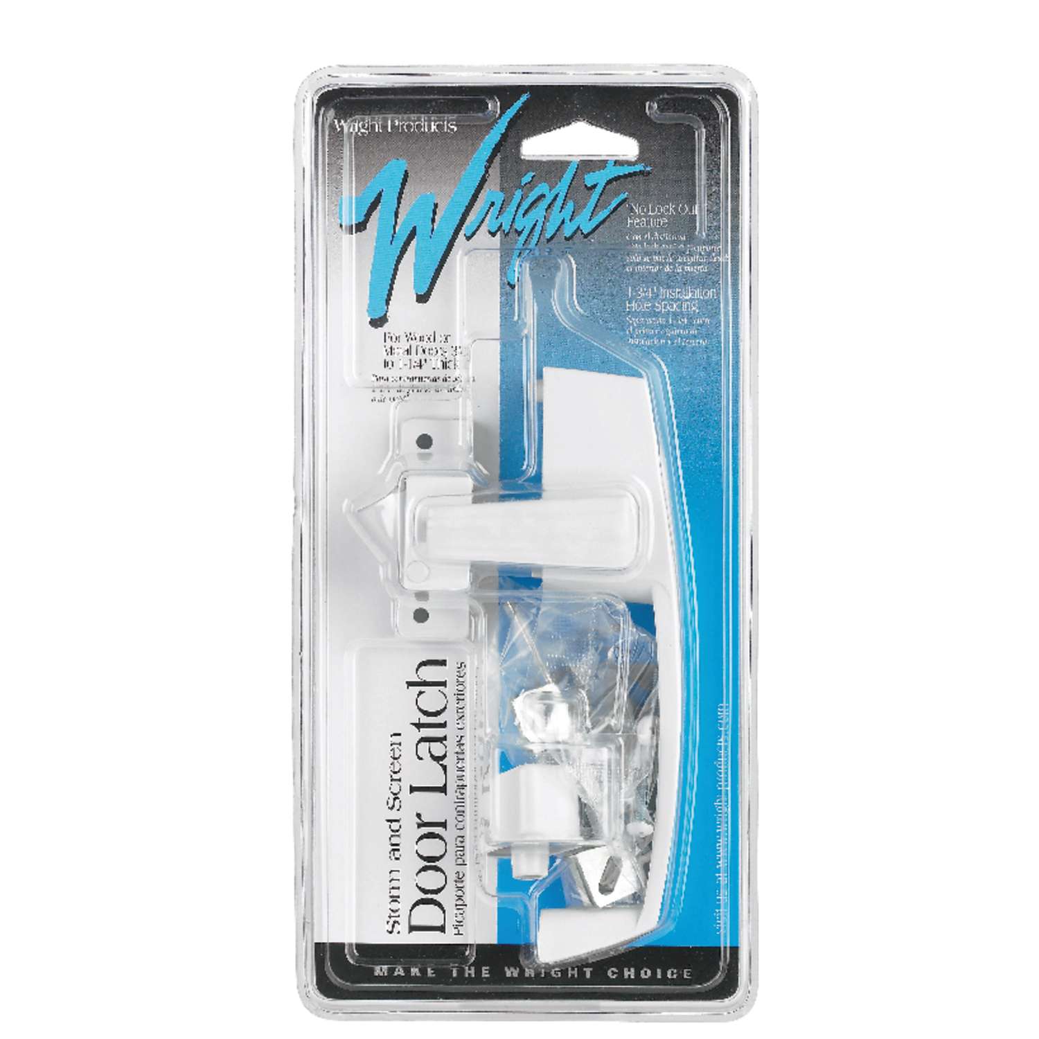 Wright White Push Button Latch 1 pk - Ace Hardware
