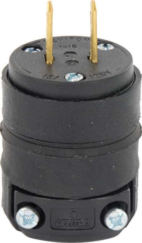 Leviton Commercial and Residential Rubber Straight Blade Plug 1-15P 18 ...