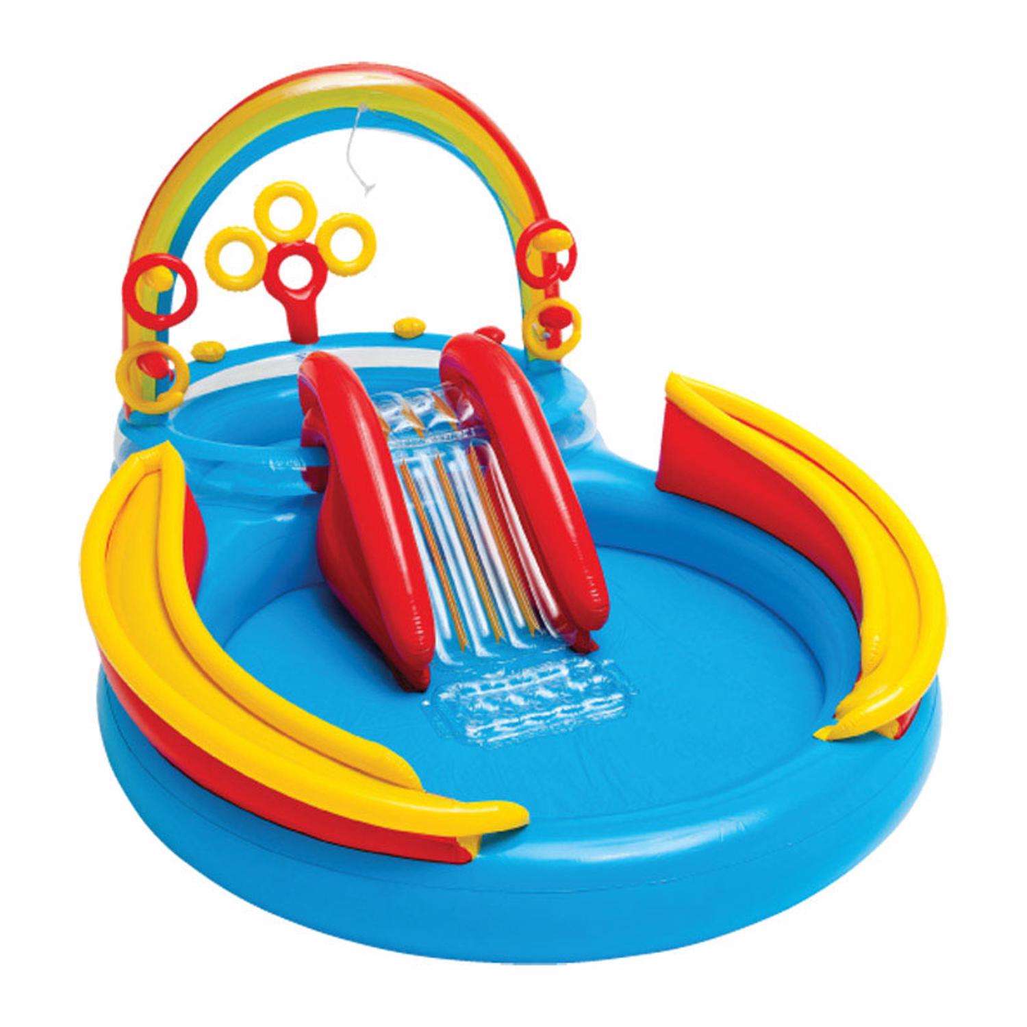 Intex Multicolored Vinyl Inflatable Pool Rainbow Ring Play Center - Ace ... Intex Multicolored Vinyl Inflatable Pool Rainbow Ring Play Center - Ace ...