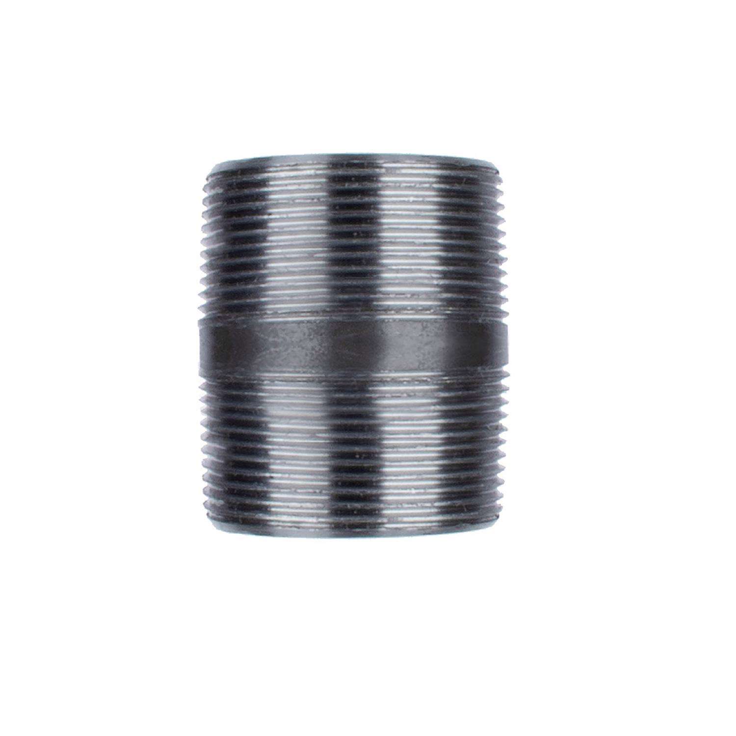 STZ Industries 1-1/2 in. MIP each X 1-1/2 in. D MIP Black Steel 2 in. L ...