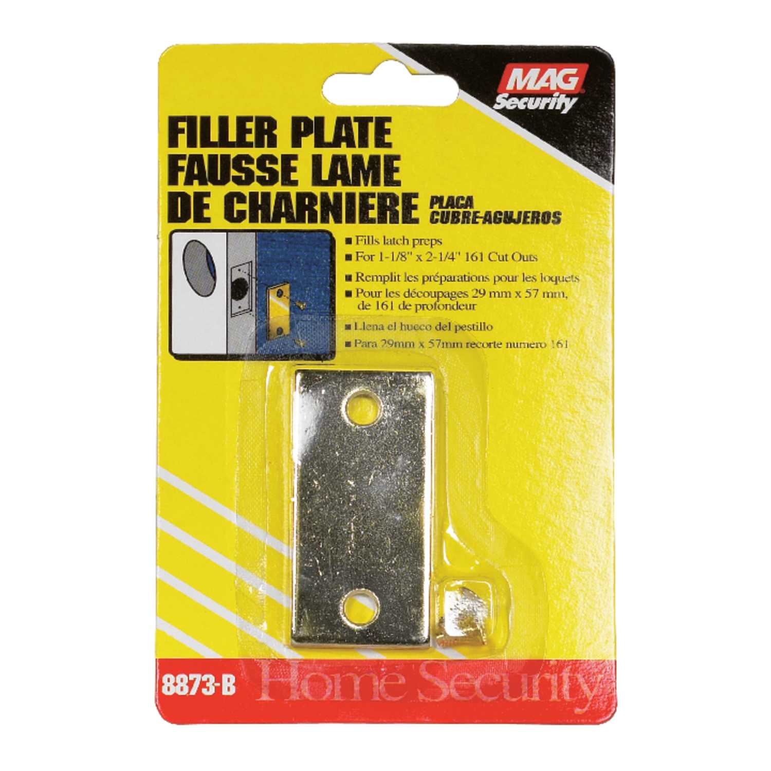 Prime-Line Gold Steel Door Filler Plate 1 pk - Ace Hardware