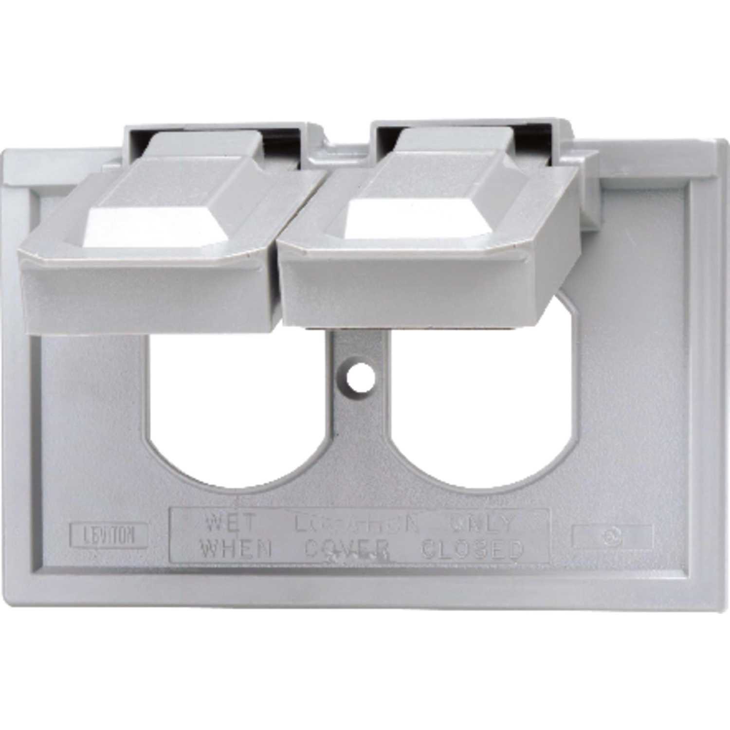 Leviton Rectangle Thermoplastic 1 gang Weatherproof Cover For 1 Duplex ...