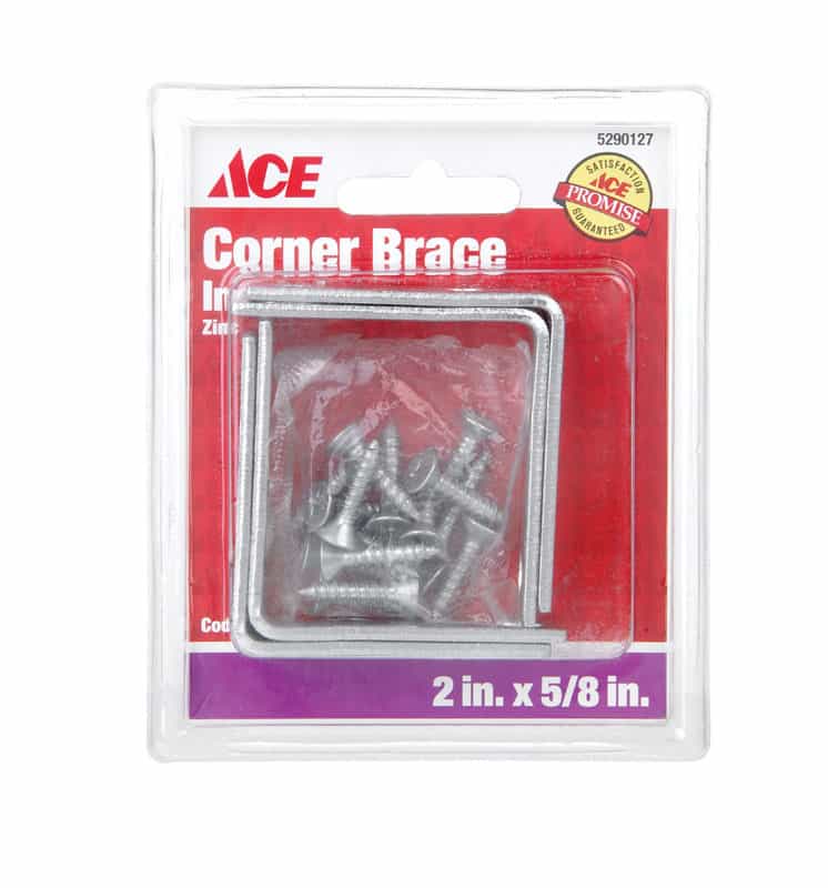 Ace 2 in. H x 3.75 in. W x 2 in. D Zinc Inside L Corner Brace - Ace ...