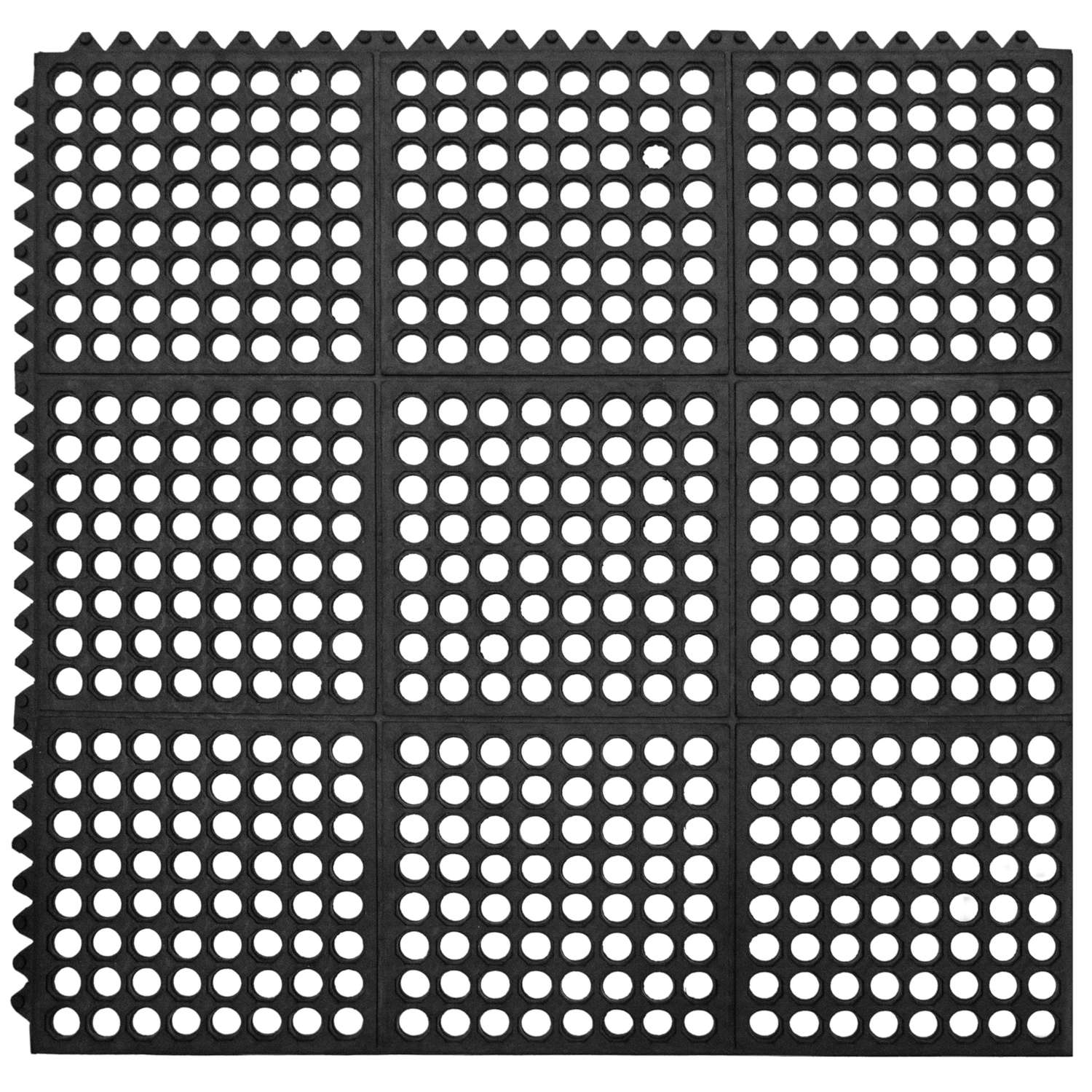 Multy Home 3 ft. L X 3 ft. W Black Flow-Through Polyester/Vinyl Anti ...