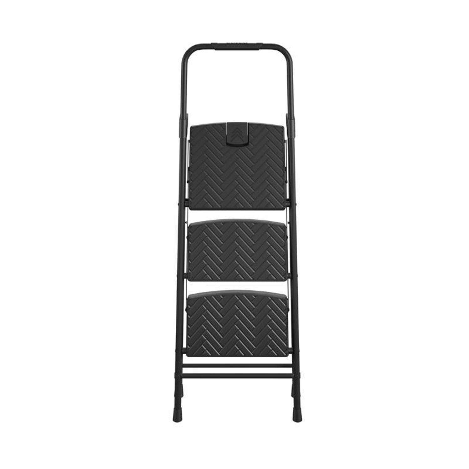 Cosco 53.54 in. H X 18.5 in. W X 2.36 in. D 300 lb. capacity 3 step Steel Step Stool Mfr 11 939 BLK4 Ace Hardware