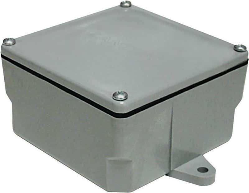 Cantex 6 in. Square PVC 1 gang Junction Box Gray - Ace Hardware