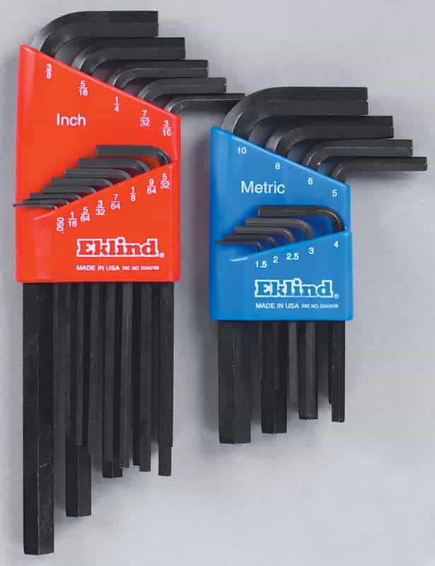 Eklind Tool Hex-L Assorted Metric and SAE Long and Short Arm Hex L-Key ...