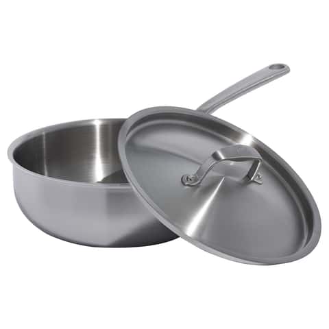 Made In Stainless Steel Chef Pan 10 in. 3 qt Silver - Ace Hardware