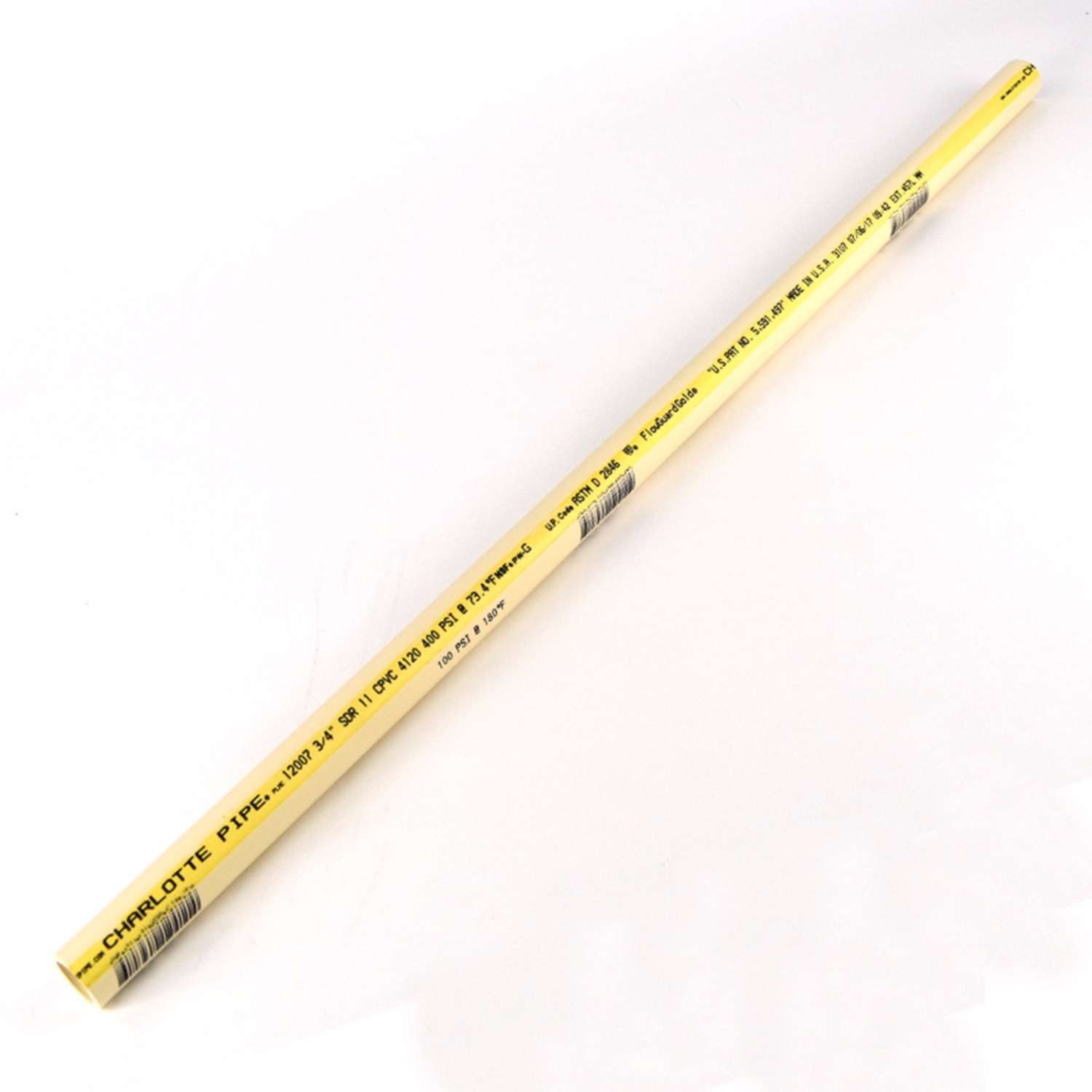 Charlotte Pipe FlowGuard Gold CTS CPVC CPVC Pipe 1/2 in. D X 10 ft. L ...