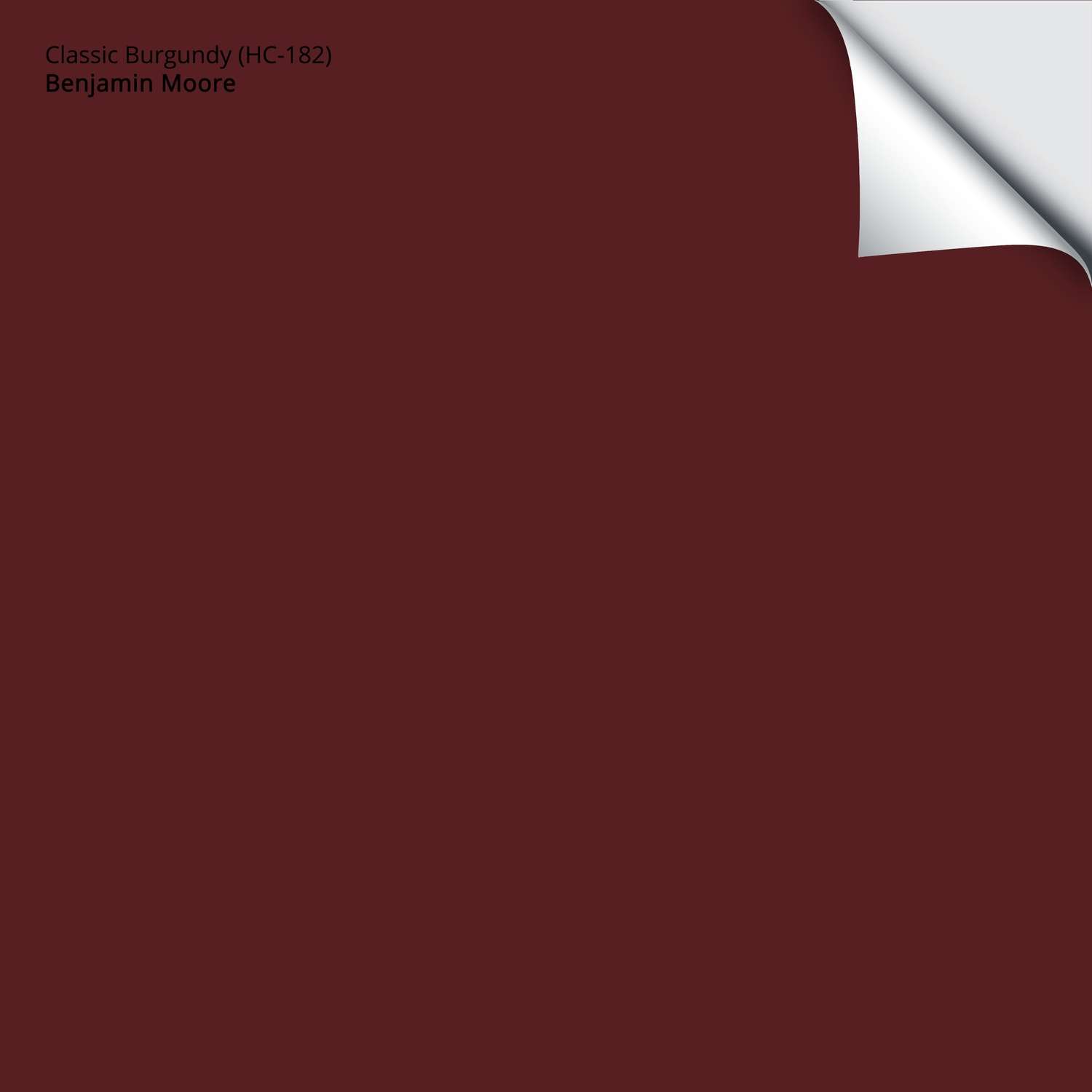Benjamin Moore Classic Burgundy Peel & Stick Color Sample HC-182 - Ace ...
