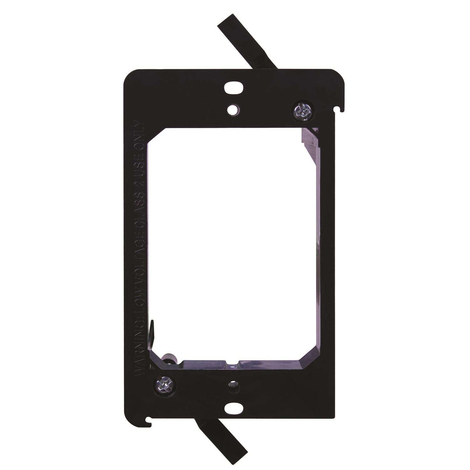 Vanco Old Work Rectangle PVC 1 gang Low Voltage Mounting Bracket Black ...