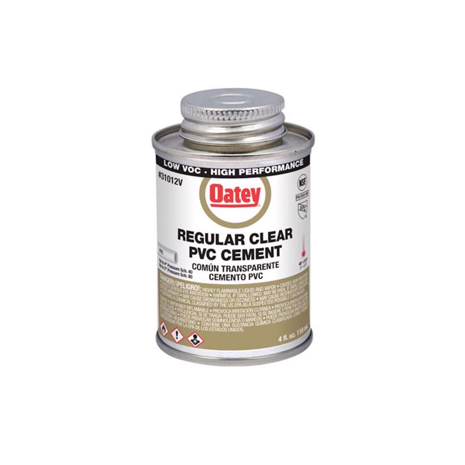 Oatey Clear Cement For PVC 4 oz - Ace Hardware