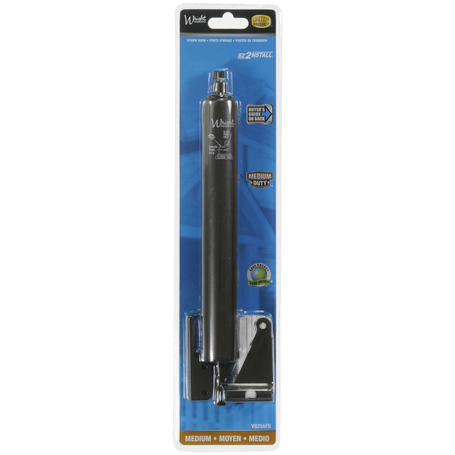 Wright Bronze Aluminum Pneumatic Door Closer Mfr# V820AFB - Ace Hardware