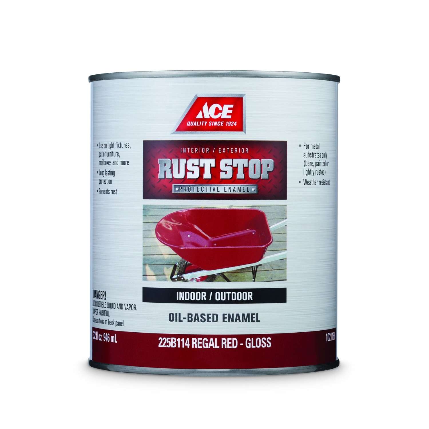 Ace Rust Stop Indoor/Outdoor Gloss Regal Red Oil-Based Enamel Rust ...