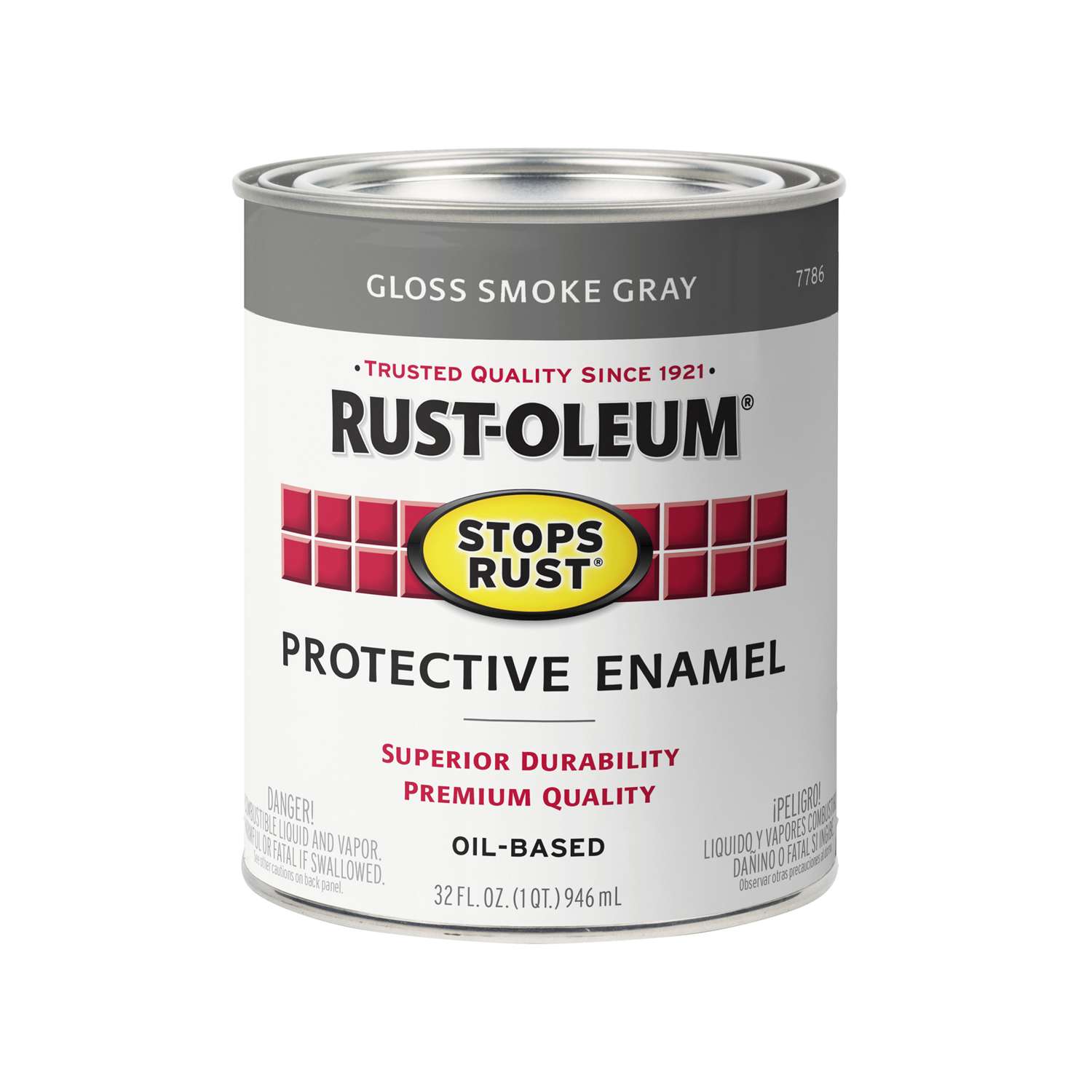 Rust-Oleum Stops Rust Gloss Smoke Gray Oil-Based Protective Paint 485 g ...