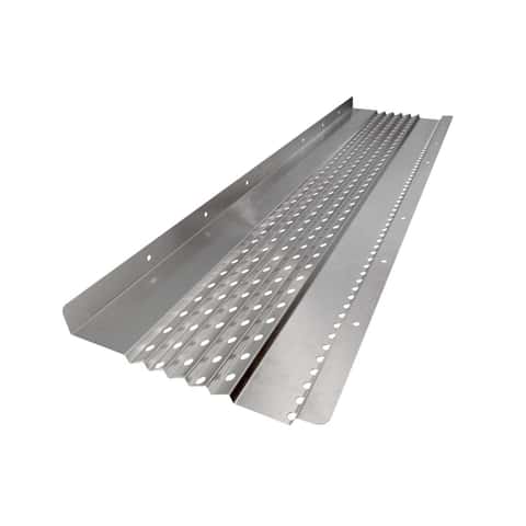 United Gutter Guard 2 in. H X 6 in. W X 30 ft. L Silver Aluminum Gutter ...