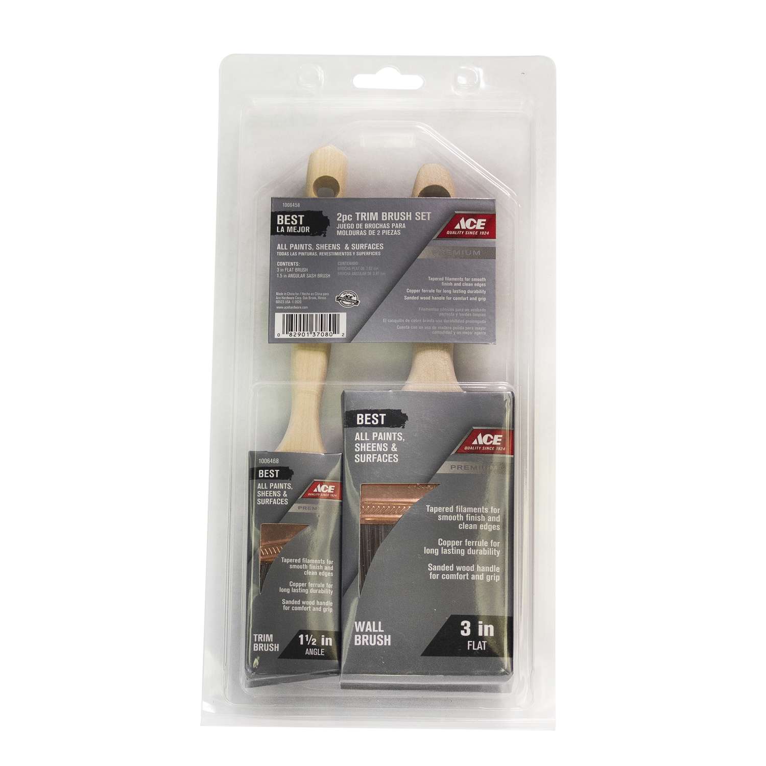 Ace Best Angle/Flat Paint Brush Set - Ace Hardware