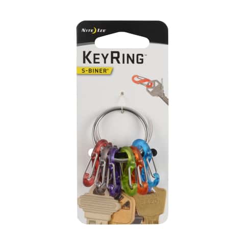 Nite Ize KeyRing S-Biner 2.2 in. D Stainless Steel Assorted Key Ring ...