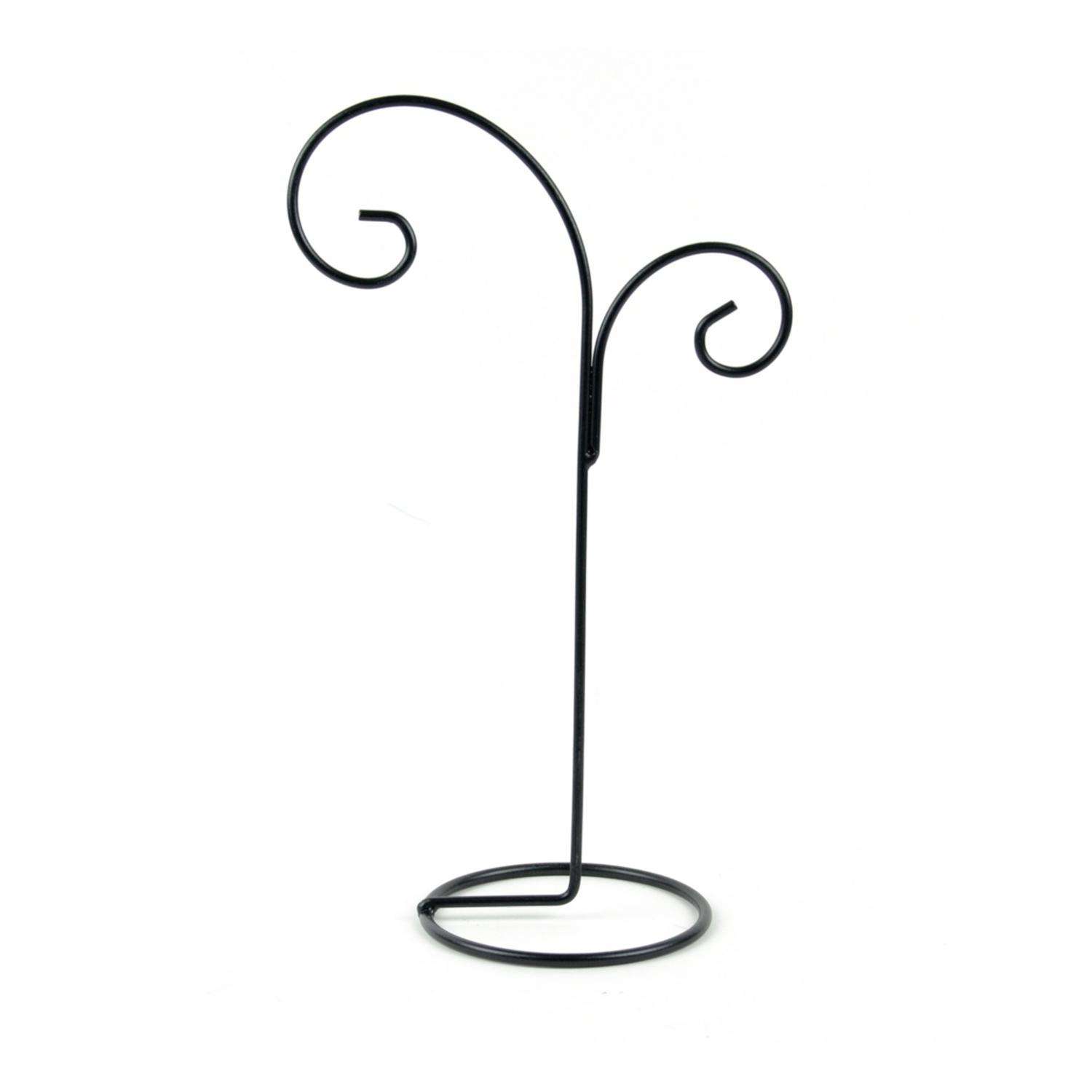 Touch of Nature Black Metal 10.5 in. H Black Stand with Double Hooks ...