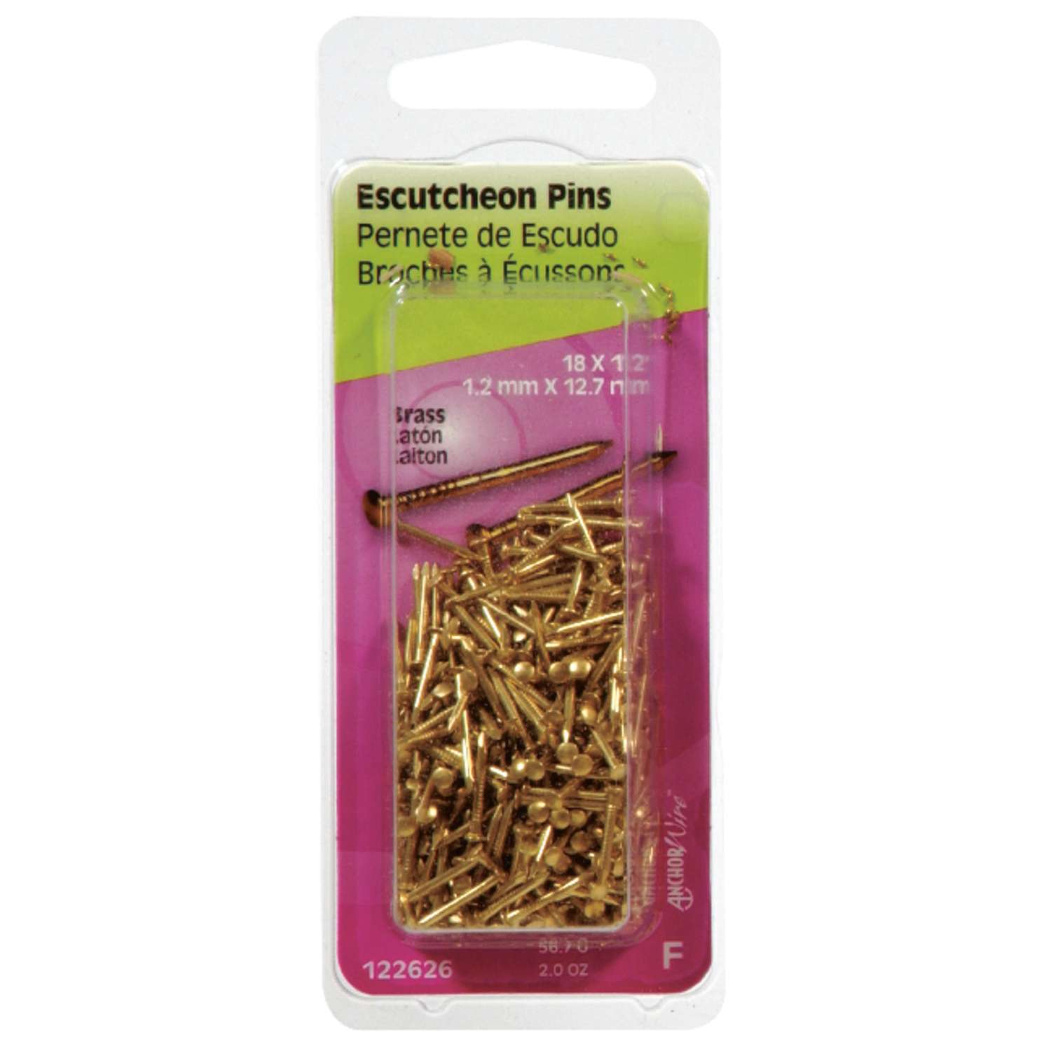 Hillman 16 Ga. X 3/4 in. L Brass Escutcheon Pins 1 pk 2 oz - Ace Hardware