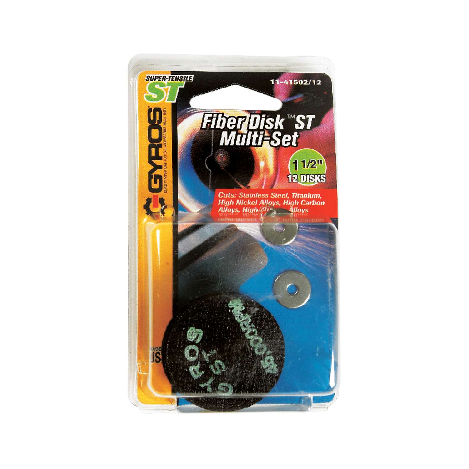 Gyros Tools Fiber Disk ST 1-1/2 in. D X 1/8 in. Fiberglass Super ...