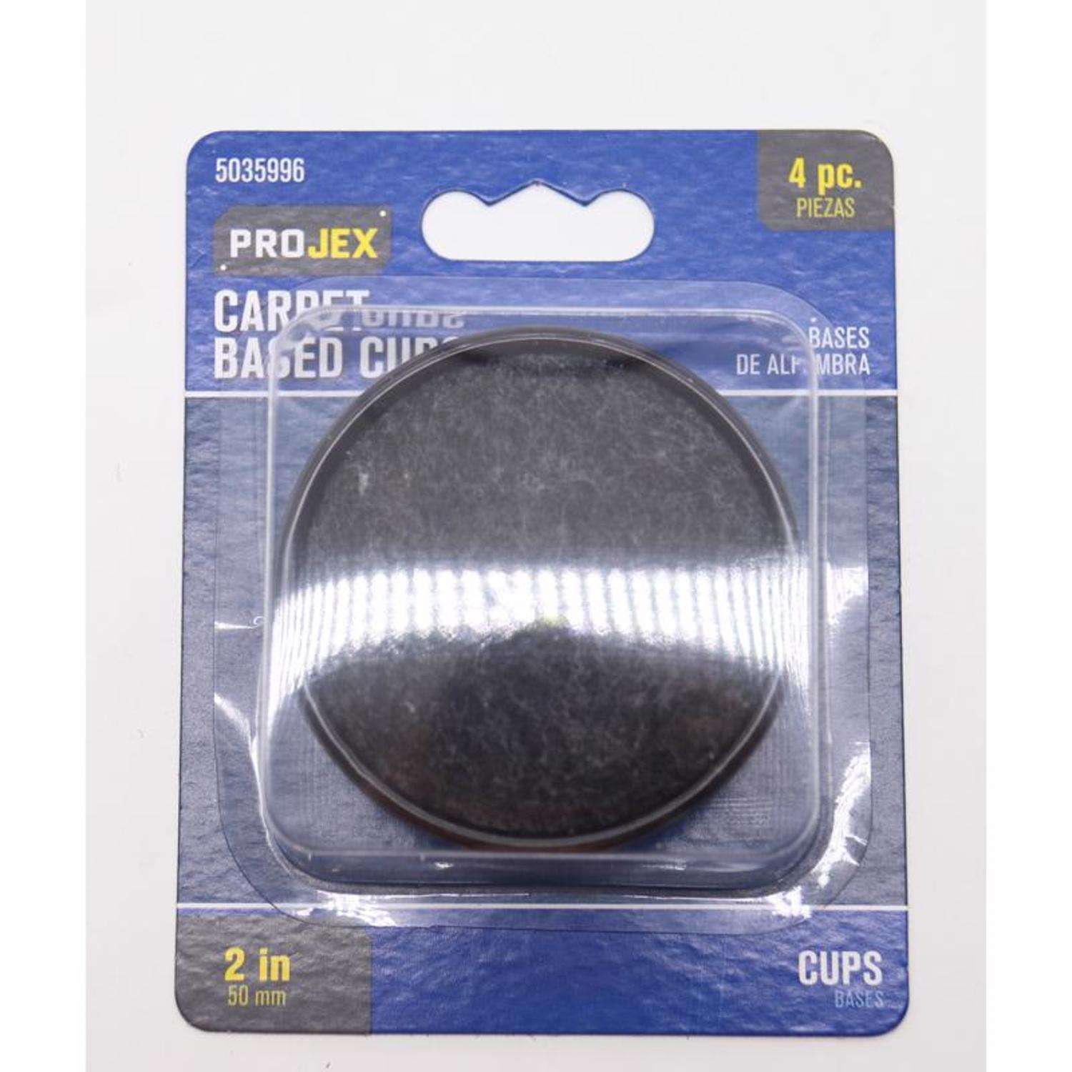 Projex Plastic Caster Cup Black Round 2 in. W 4 pk - Ace Hardware