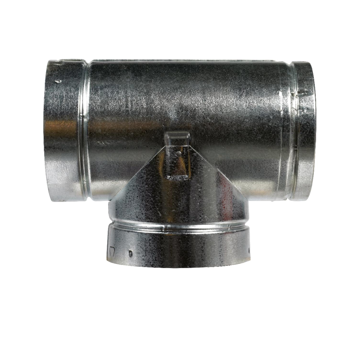 Selkirk 6 in. X 6 in. X 6 in. Aluminum/Galvanized Steel Stove Pipe Tee ...