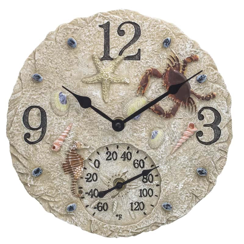 Taylor Springfield Clock/Thermometer Plastic Assorted 12 in. - Ace Hardware