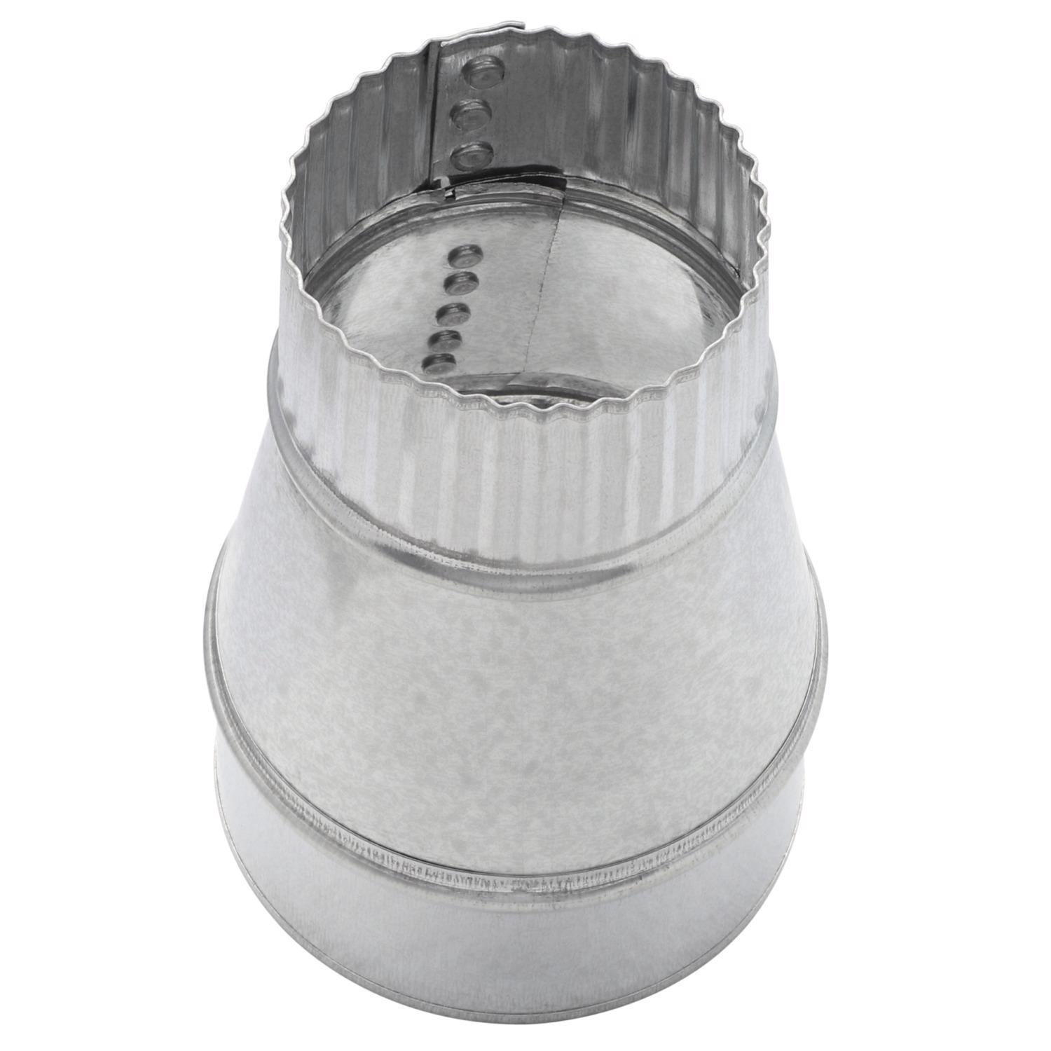 Imperial 4 in. D X 3 in. D Galvanized Steel Reducer with Crimp Mfr ...